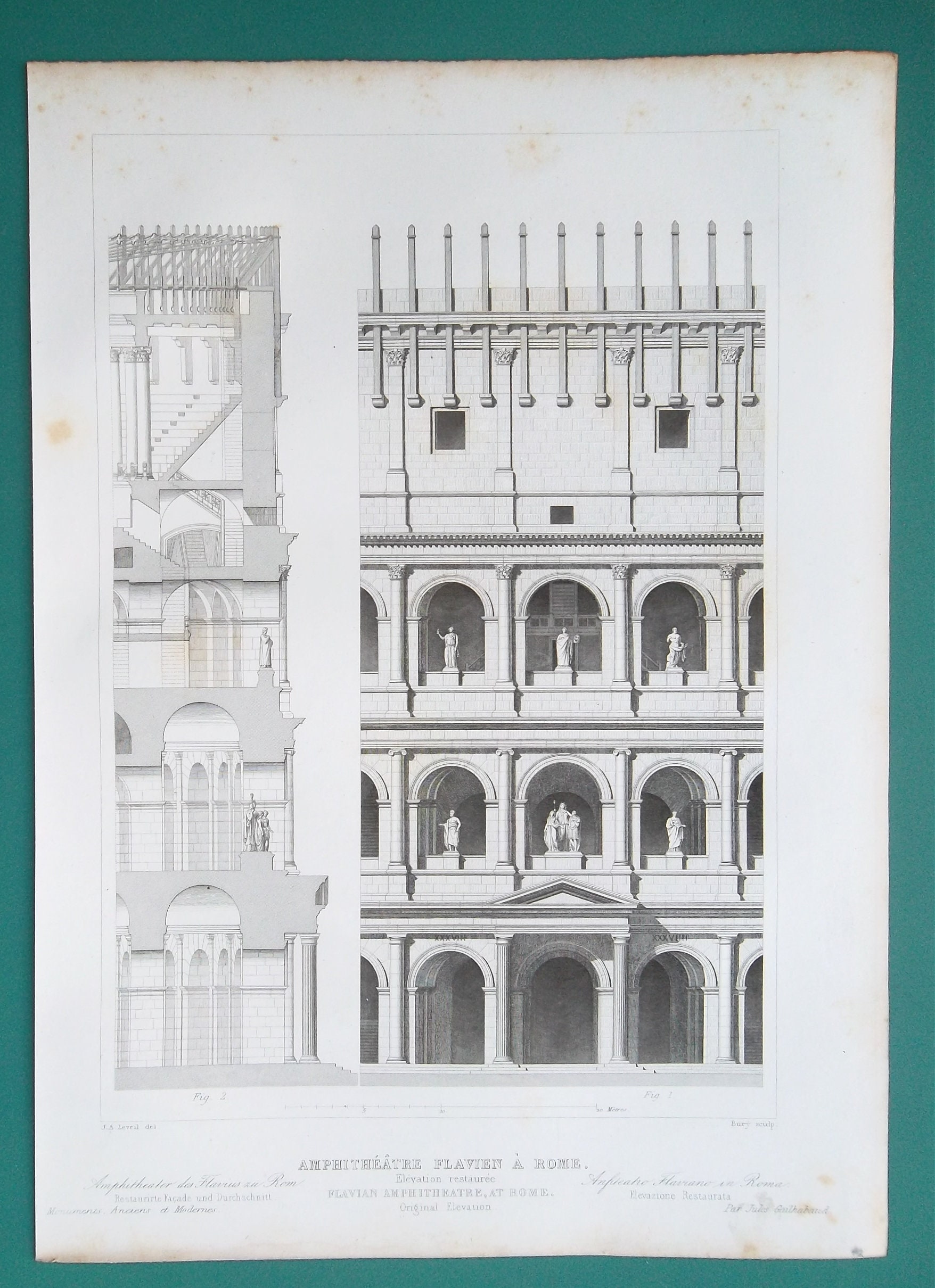 Detail Of The Facade Of The Colosseum