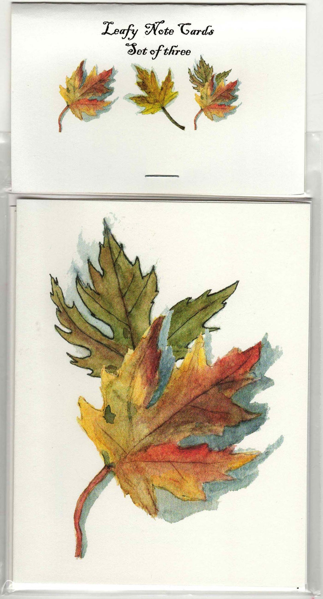 Leafy Note Cards - Set of 3 Leaves - Etsy