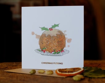 Handmade Christmas Card Christmas Pudding - Etsy