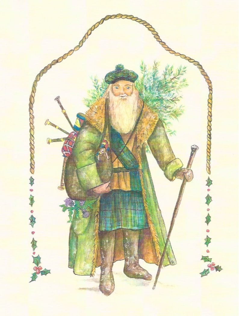 Scottish Santa - Etsy