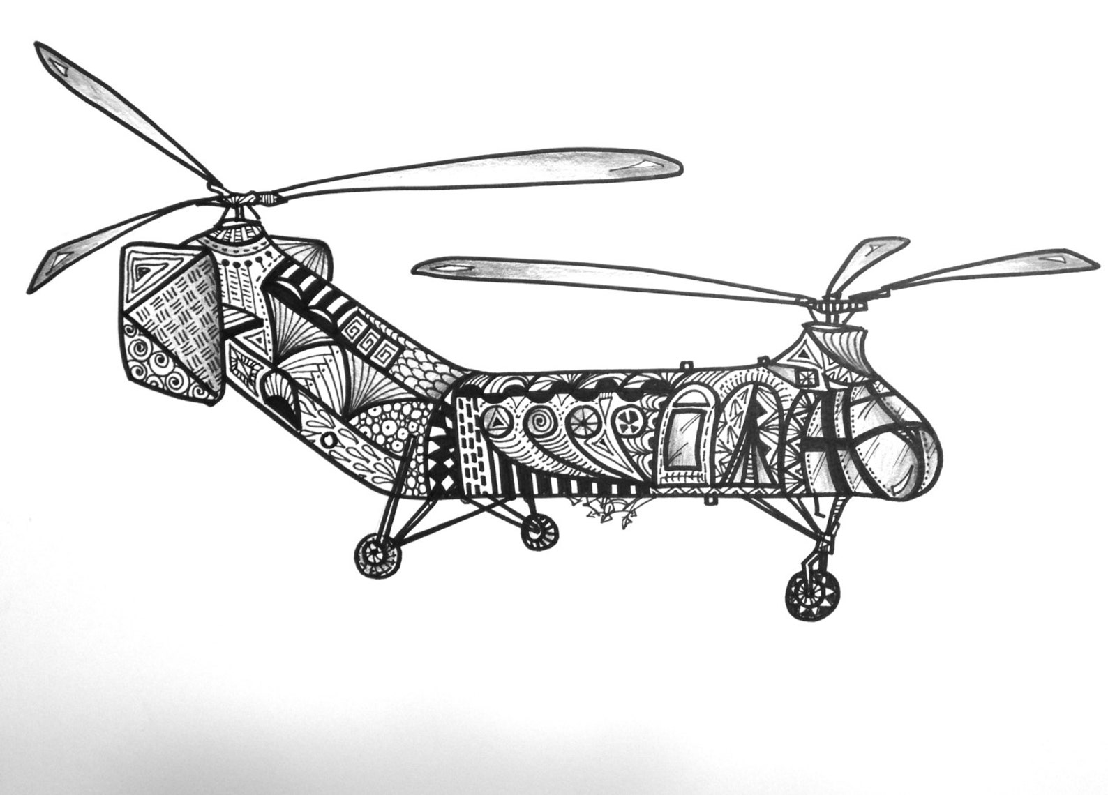 Piasecki H-21 Helicopter - Etsy