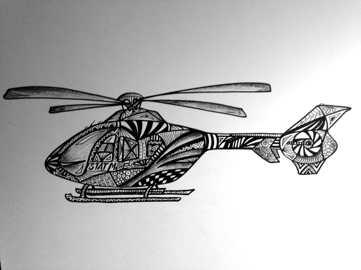 EC-135 Helicopter - Etsy
