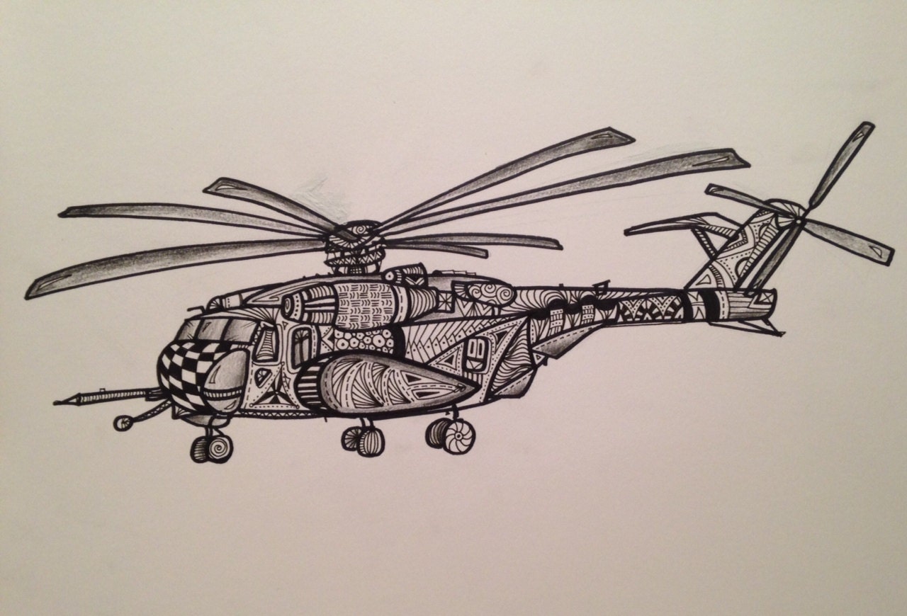 MH-53E Helicopter - Etsy