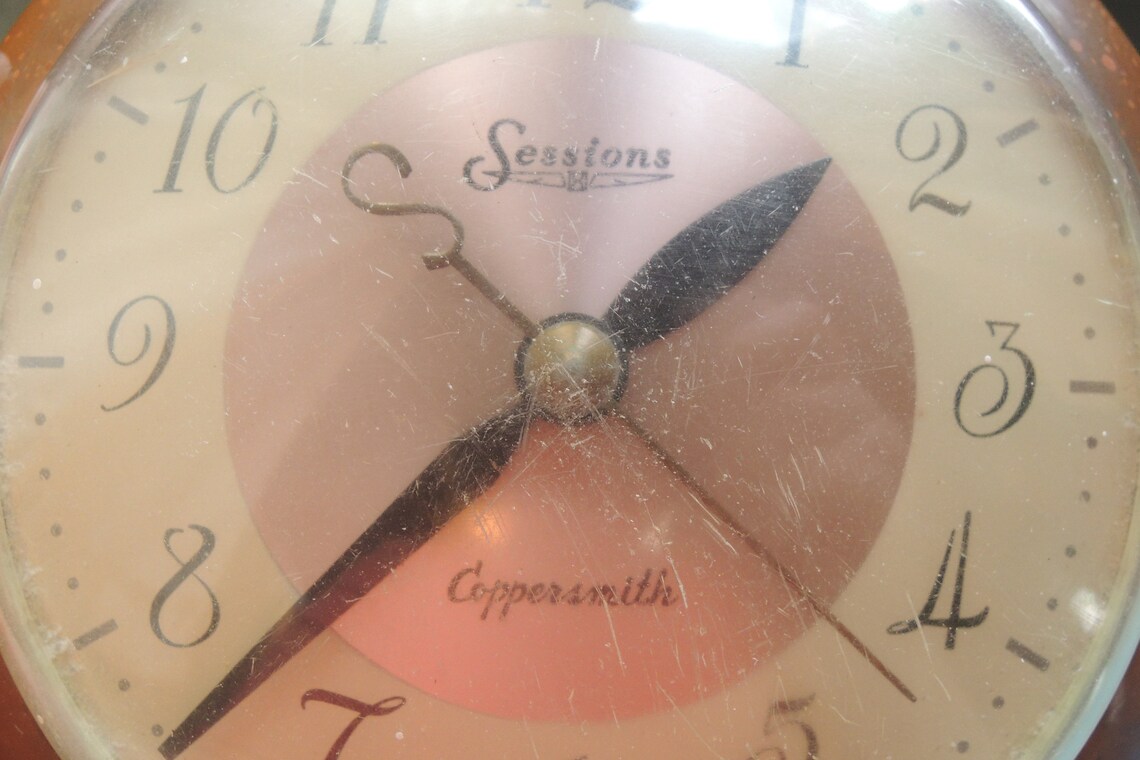 Sessions Electric Copper Wall Clock Sweeping Second Hand | Etsy