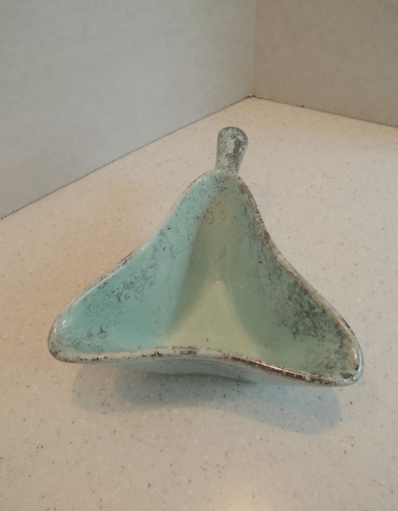 Candy Dish Triangular turquoise w/silver overlay Small dish | Etsy
