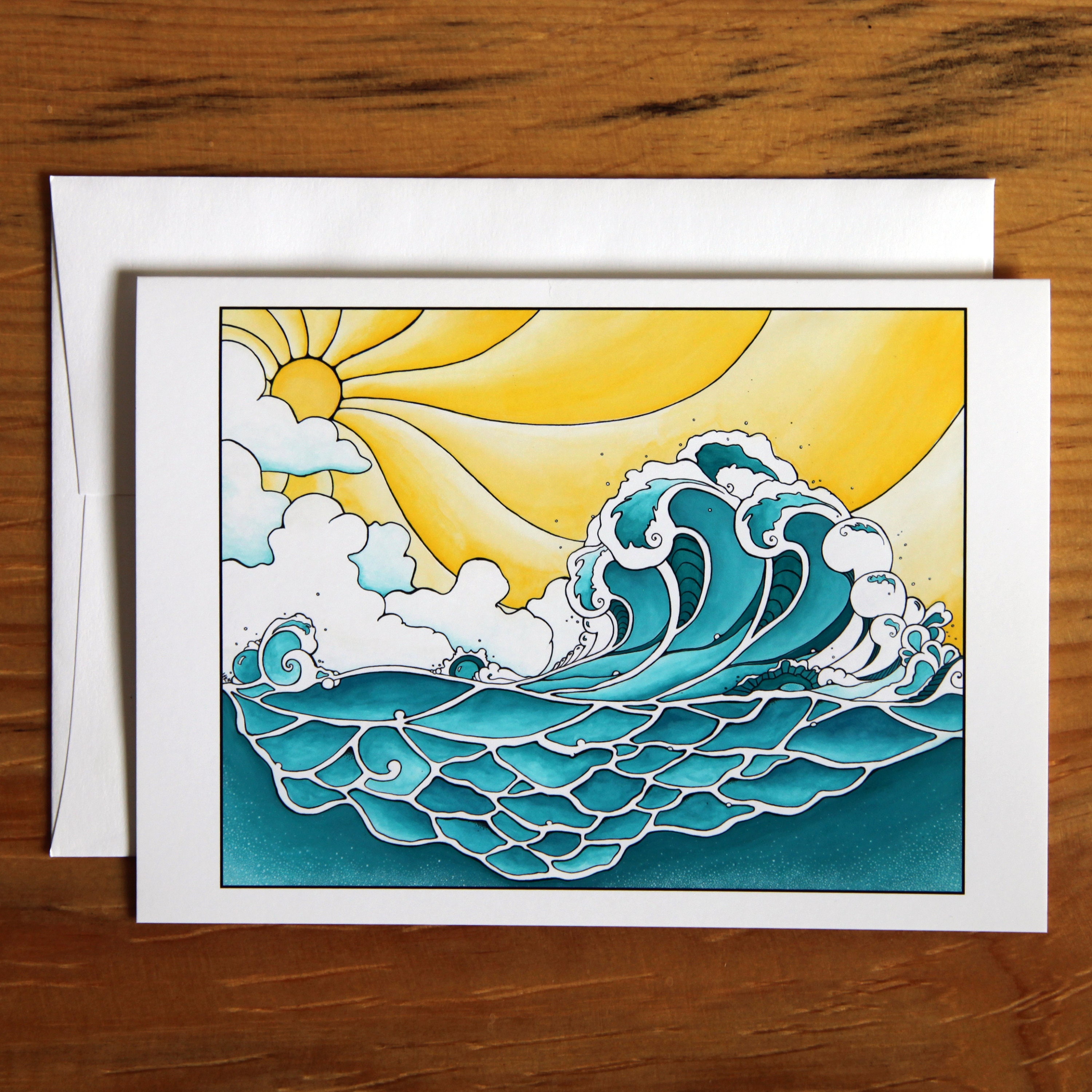 Third Wave Greeting Card Art Card - Etsy UK