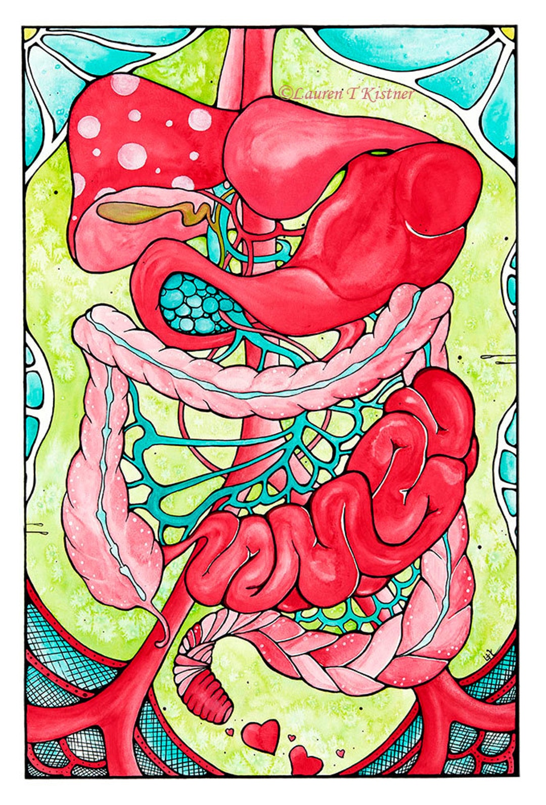 Love Your Guts! - Fine Art Print - Wall Decor - Wall Art - Nouveau ...