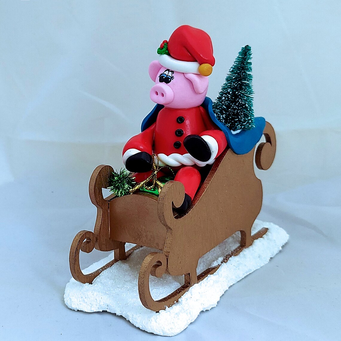 Pig Santa Sleigh Unique Christmas Gift Pig Gifts. | Etsy