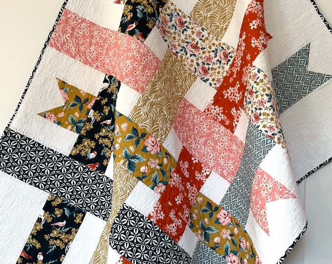 Quilt Kit | Ribbon Box Quilt Fabric Bundle | Flower Garden by Hang ...