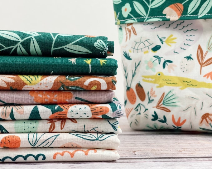 Fat Quarter Bundle - Baby Quilt Animal Fabric Bundle - Organic Fabric ...