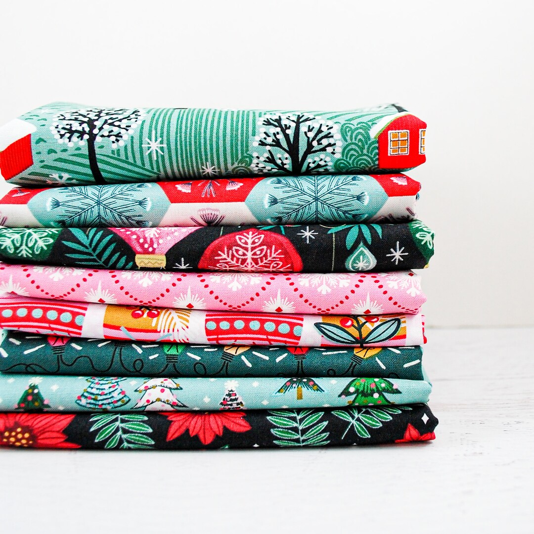 Curated Half Yard Bundle Christmas Fabric Winter Wonderland Collection ...