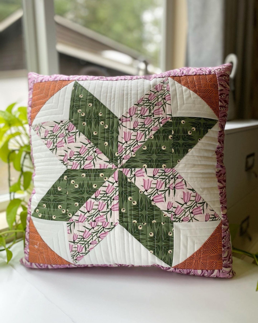 Star Pillow Quilt Pattern PDF Download - DIY Sewing Tutorial for ...
