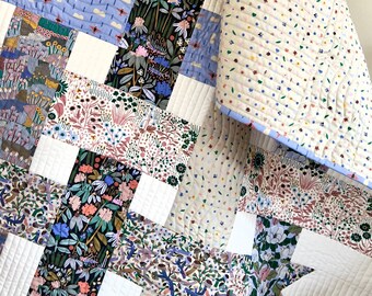 Throw Quilt Kit Ribbon Box Quilt Project Fabric Bundle Buttercream by ...
