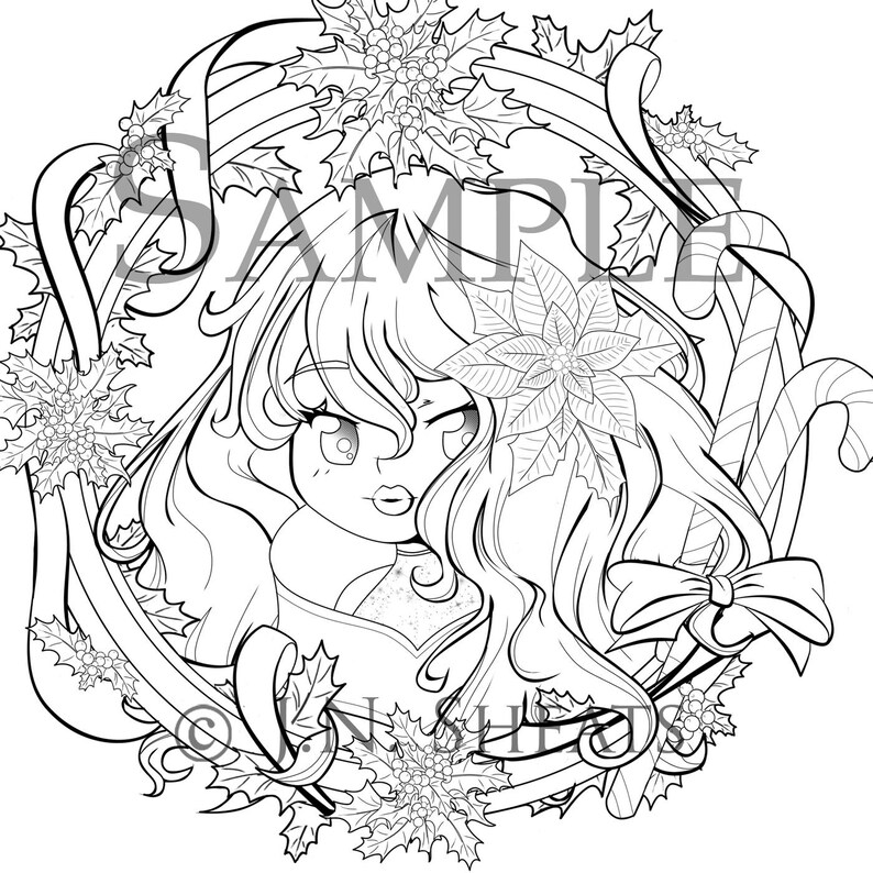 Dainty Damsels Holiday Adult Coloring Book Printable Download - Etsy