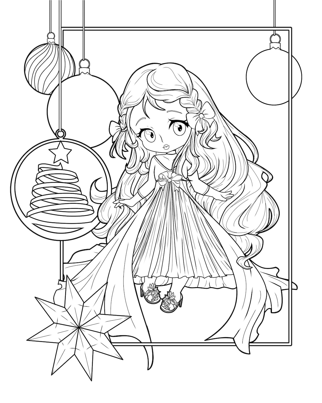 Dainty Damsels: Christmas Couple Single Page Coloring Downloads - Etsy