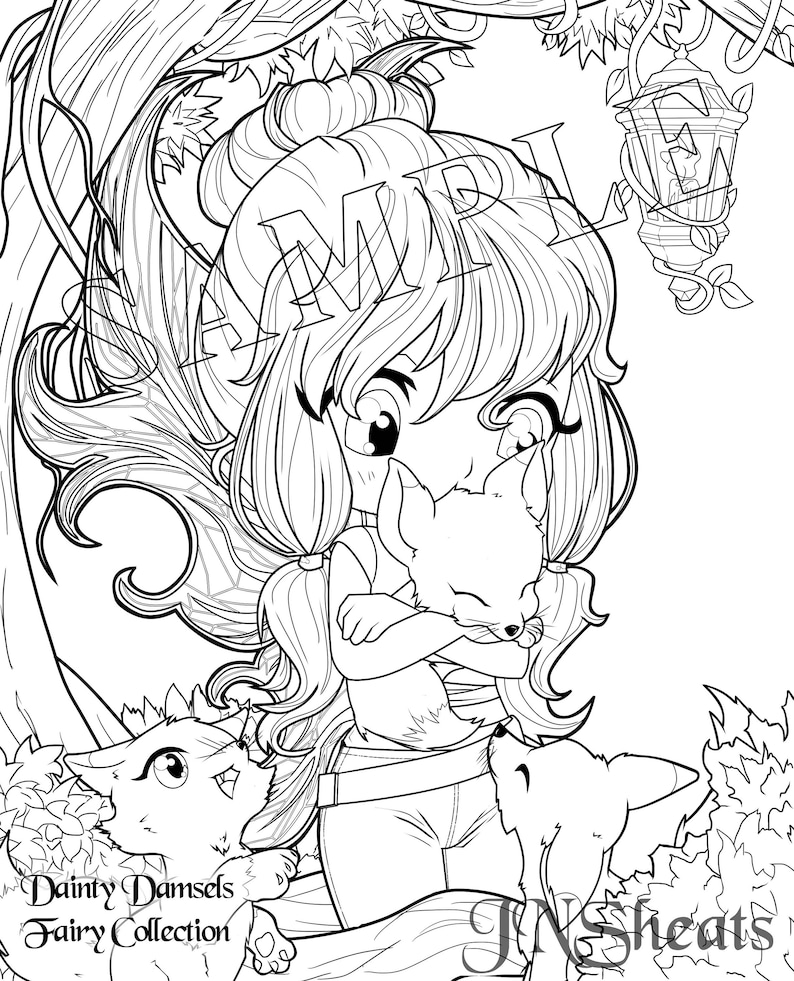 Dainty Damsels: Fairies Coloring Page Download - Etsy New Zealand