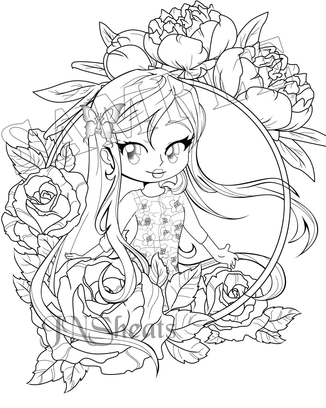 Dainty Damsels: Spring Coloring Booklet Download - Etsy