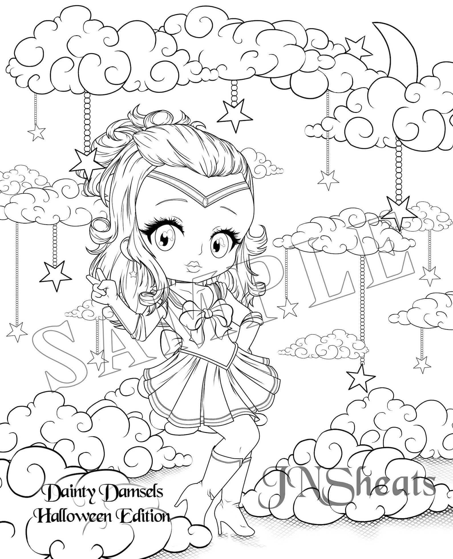 Full Book Dainty Damsels: Halloween Collection 2019 Coloring Book ...