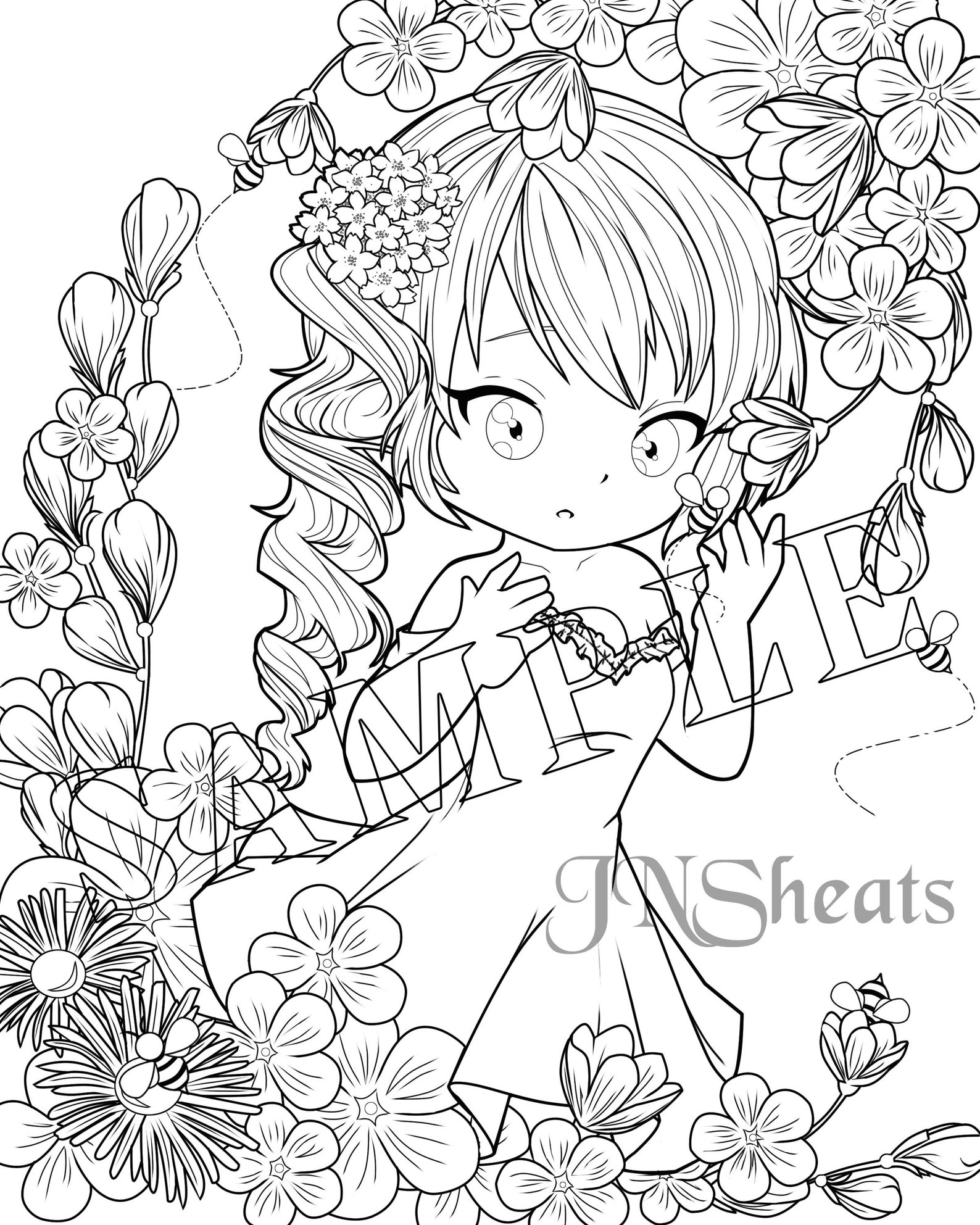 Dainty Damsels: Spring Collection Coloring Book Download - Etsy