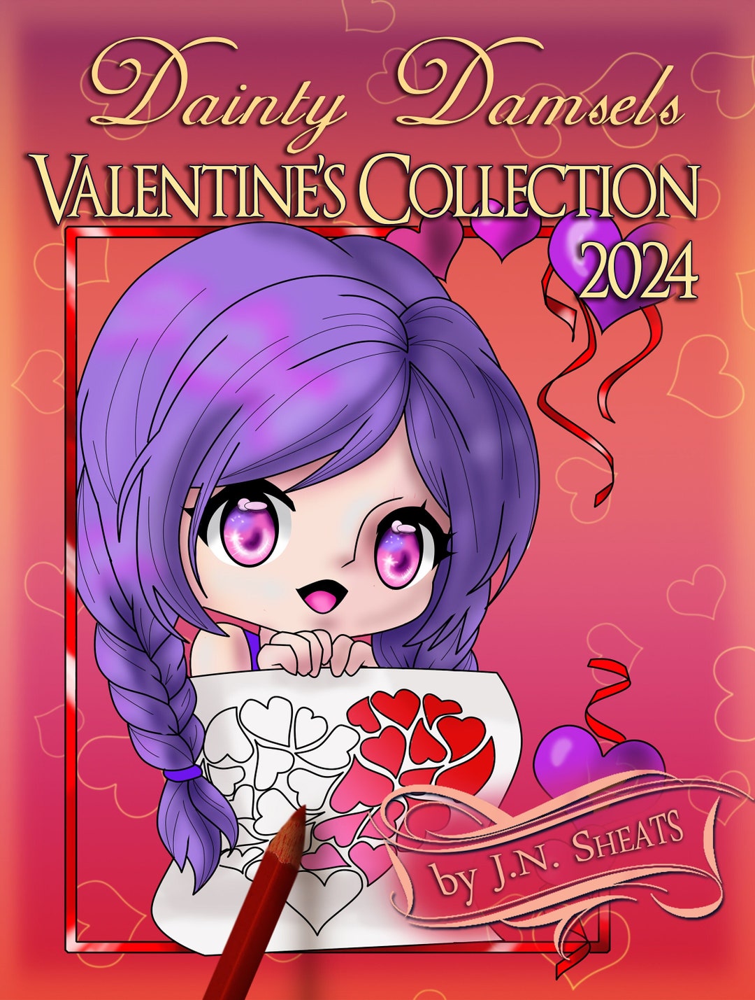 Dainty Damsels: Valentine's Day Collection 2024 Digital Coloring Book ...