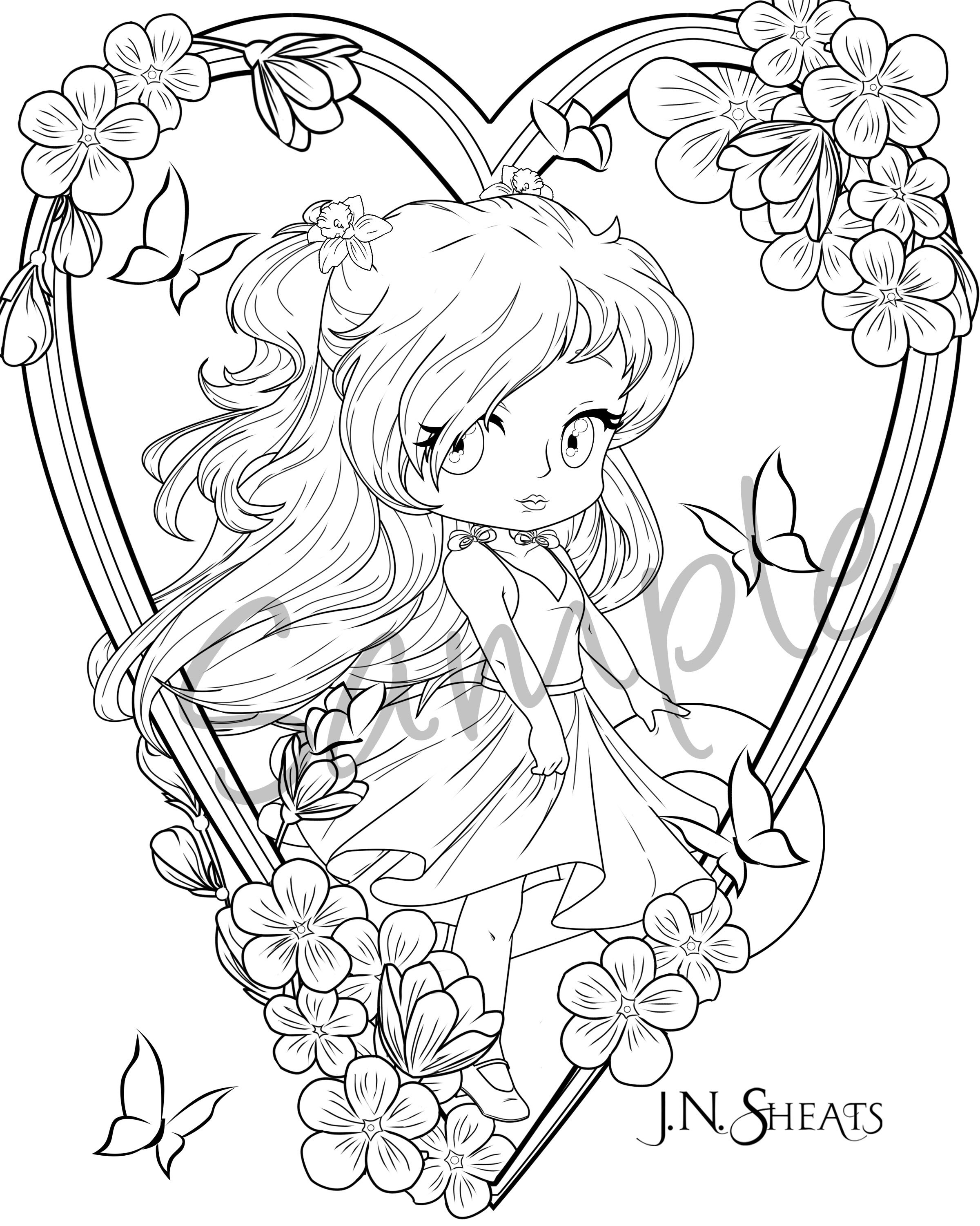 Dainty Damsels: Valentine's Collection Coloring Book Download - Etsy