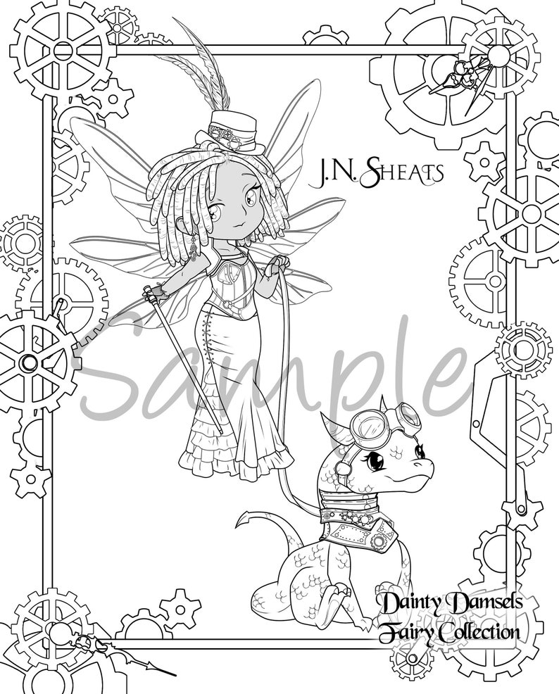 Dainty Damsels Coloring Book: Fairy Collection Download - Etsy