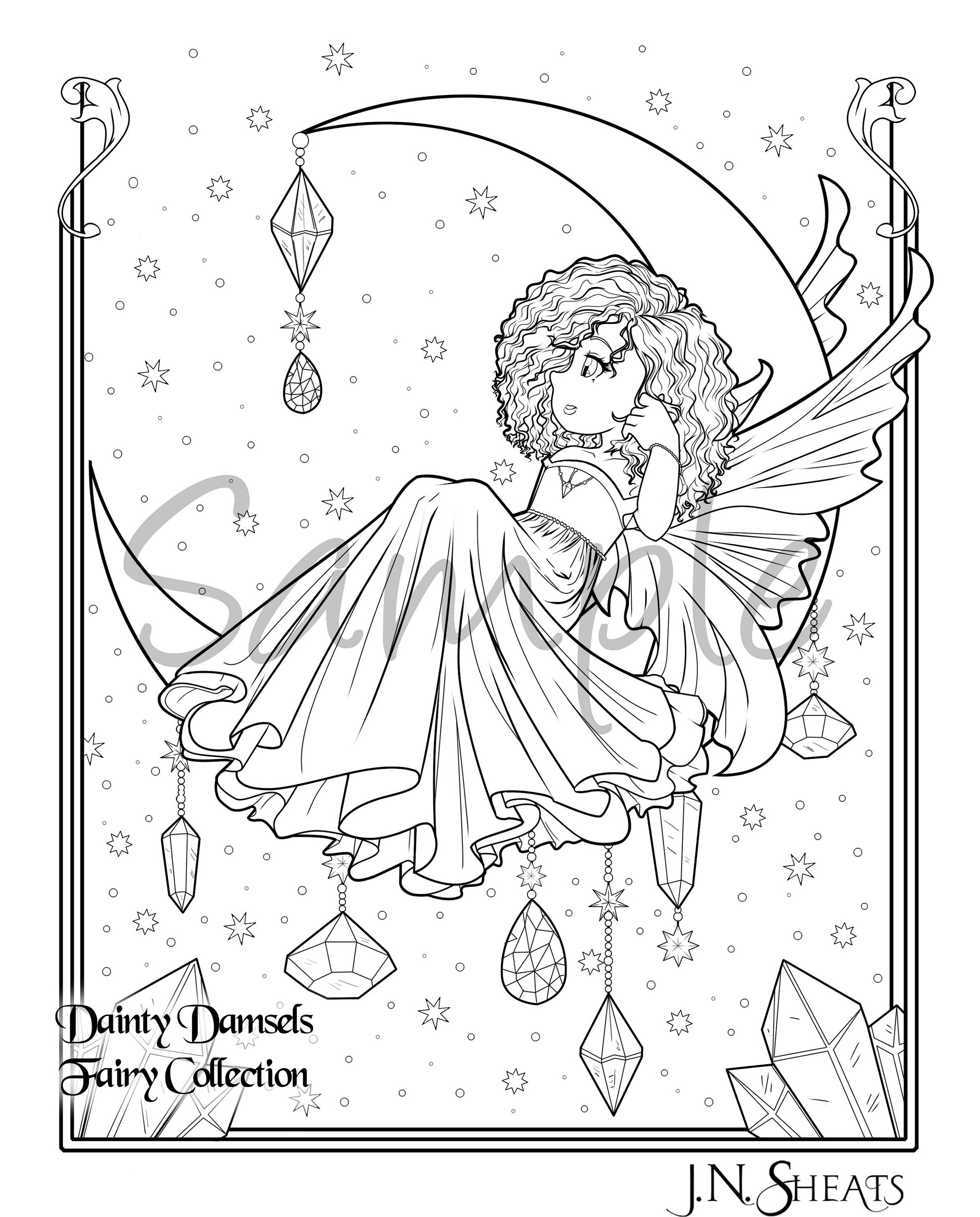 Dainty Damsels Coloring Book: Fairy Collection Download - Etsy