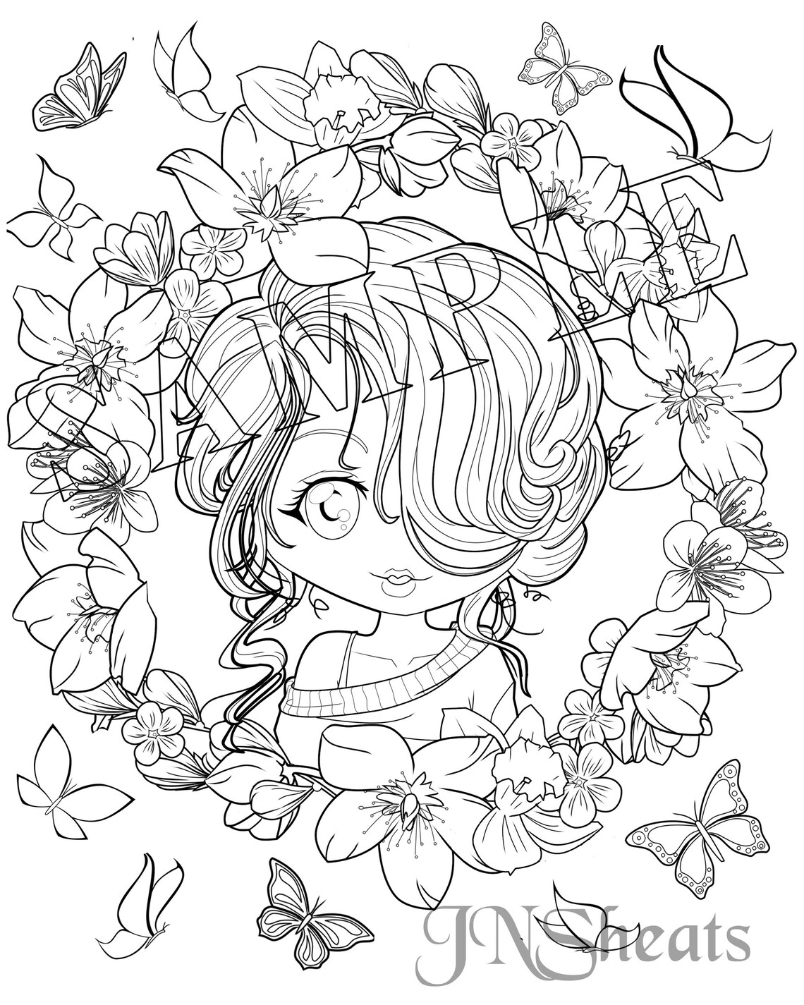Dainty Damsels: Spring Collection Coloring Book Download - Etsy