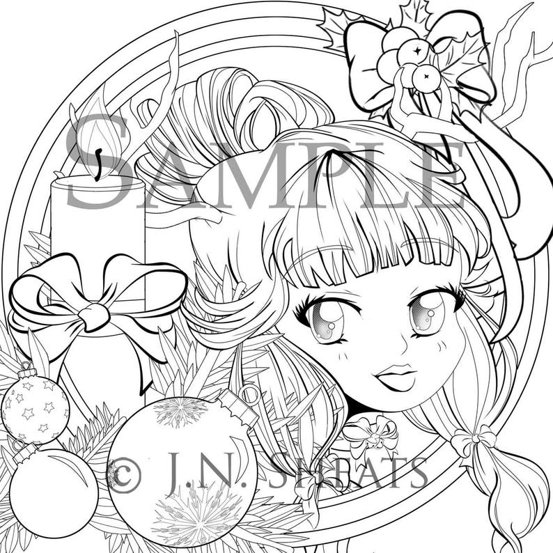 Dainty Damsels Holiday Adult Coloring Book Printable Download - Etsy