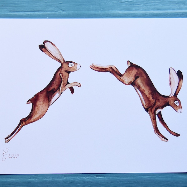 Hare Illustration - Etsy UK
