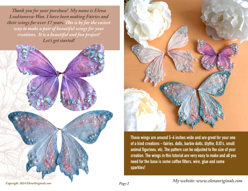 Wings Tutorial PDF Learn How to Make With Coffee Filters Magical Fairy ...