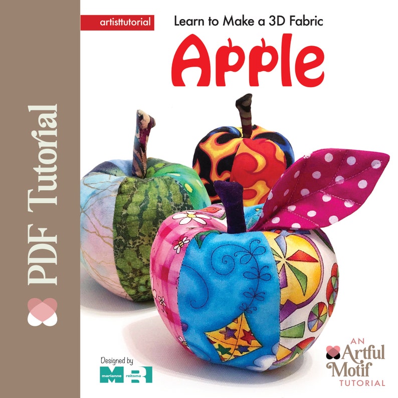 Make 3D Sewn Fabric Apples Home Decor Tutorial PDF - Etsy