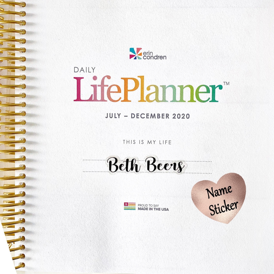 Planner Name Sticker Personalization ECLP EC Lifeplanner - Etsy