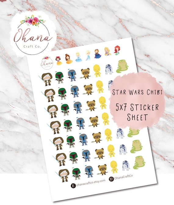 Star Wars Chibis Planner Stickers Magically Inspired Life | Etsy