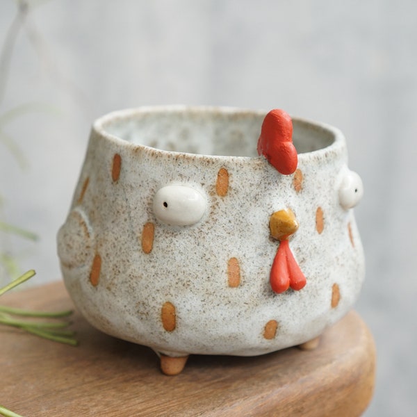Chicken Planter Pot - Etsy