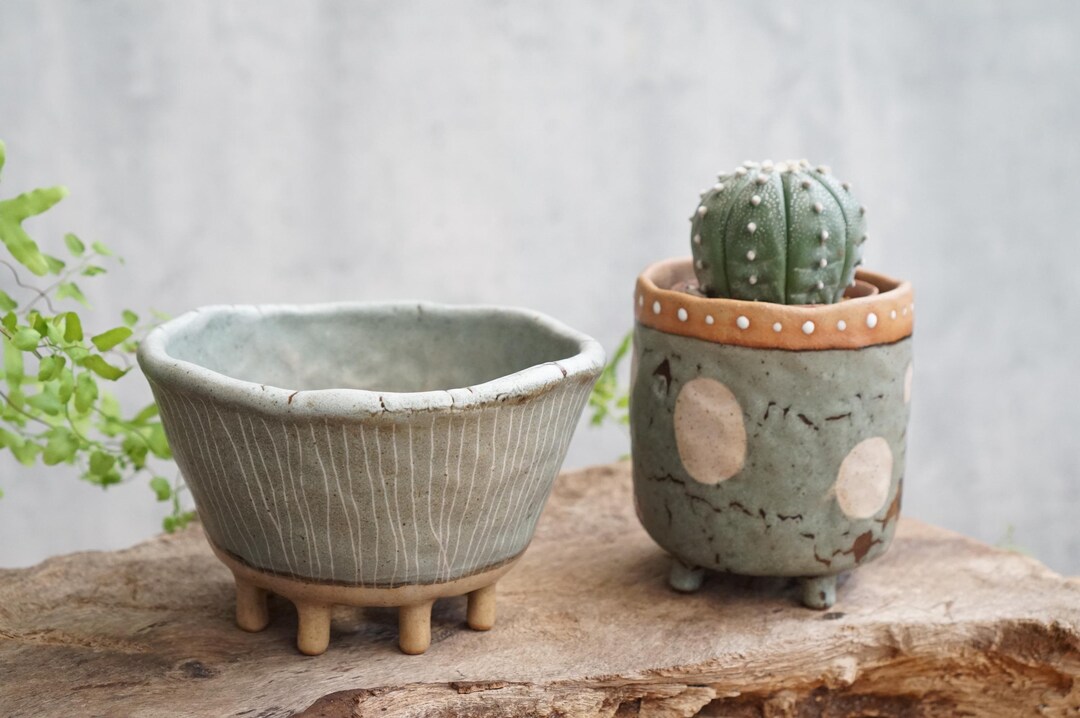 Planter Polka Dot SET OF 2 , Handmade Ceramic Planters , Spot - Etsy