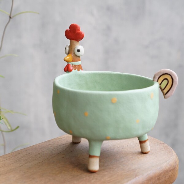Chicken Planter Pot - Etsy