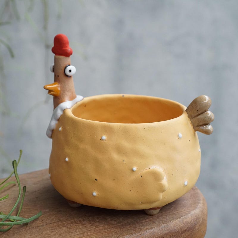 Hen Planter - Etsy