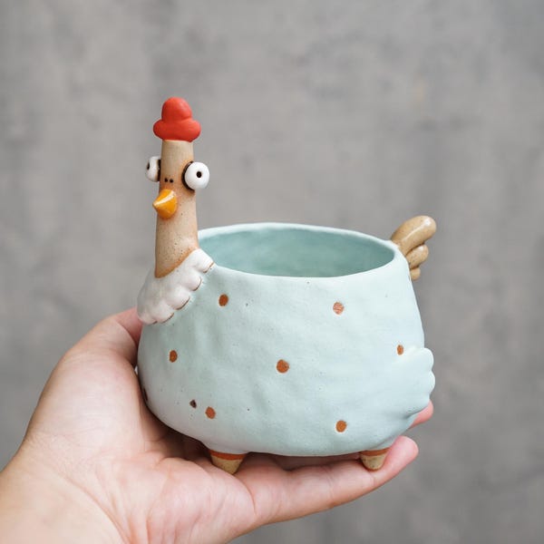 Hen Planter - Etsy
