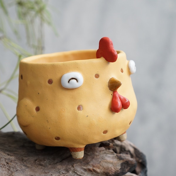 Chicken Planter Pot - Etsy