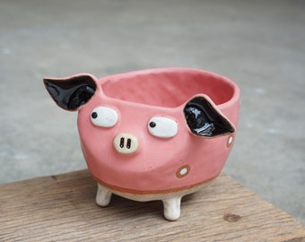 Ceramic Pig Planter | Etsy