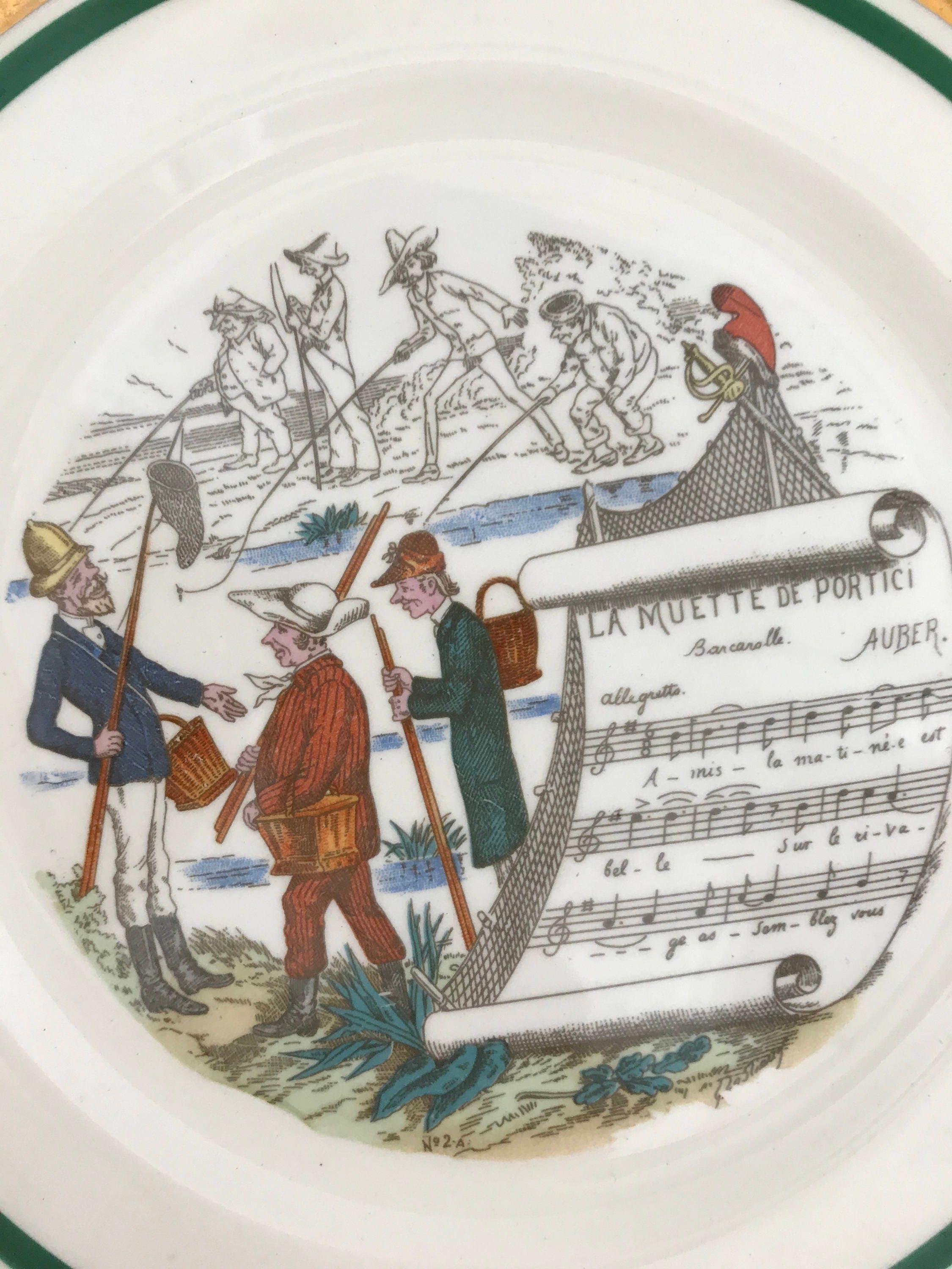 2 French Opera Collectors Plate Signed PV - Etsy