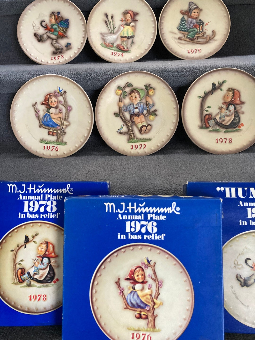 Vintage Hummel Annual Plate 1973-1978 Collectable , With Original Boxes ...