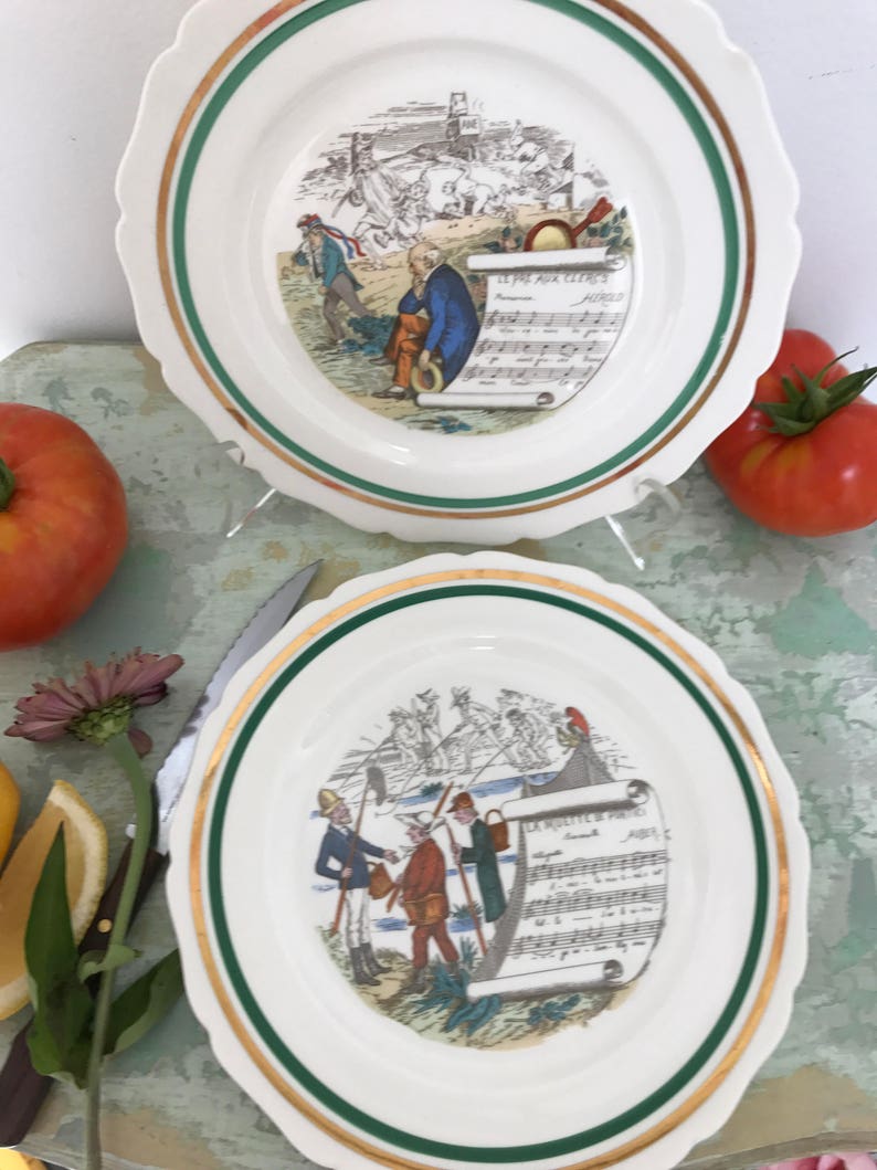 2 French Opera Collectors Plate Signed PV - Etsy