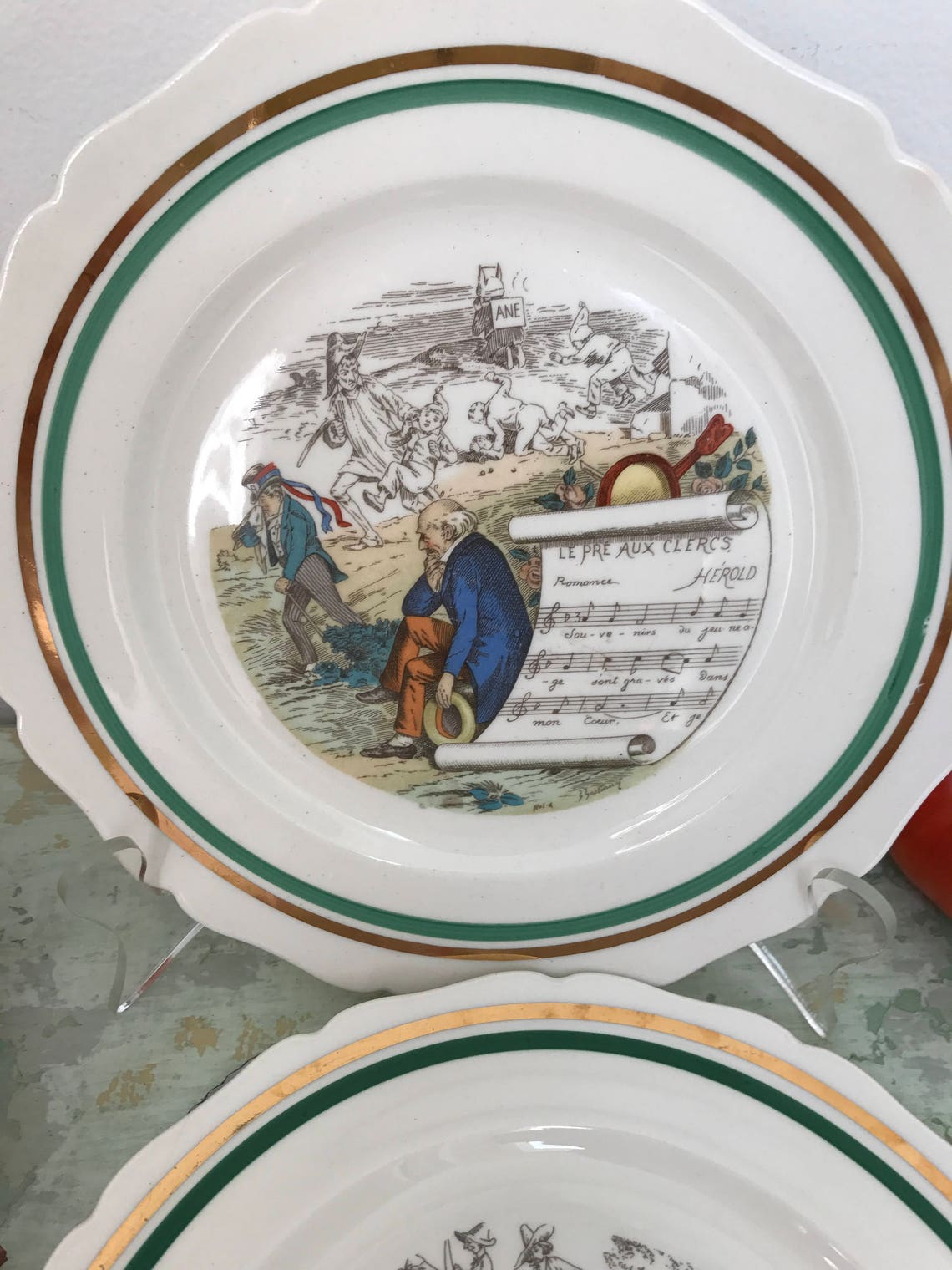2 French Opera Collectors Plate Signed PV - Etsy