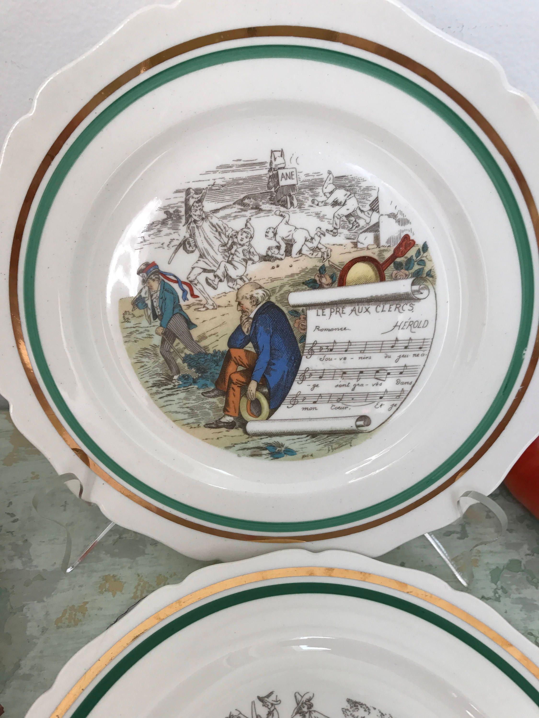 2 French Opera Collectors Plate Signed PV - Etsy