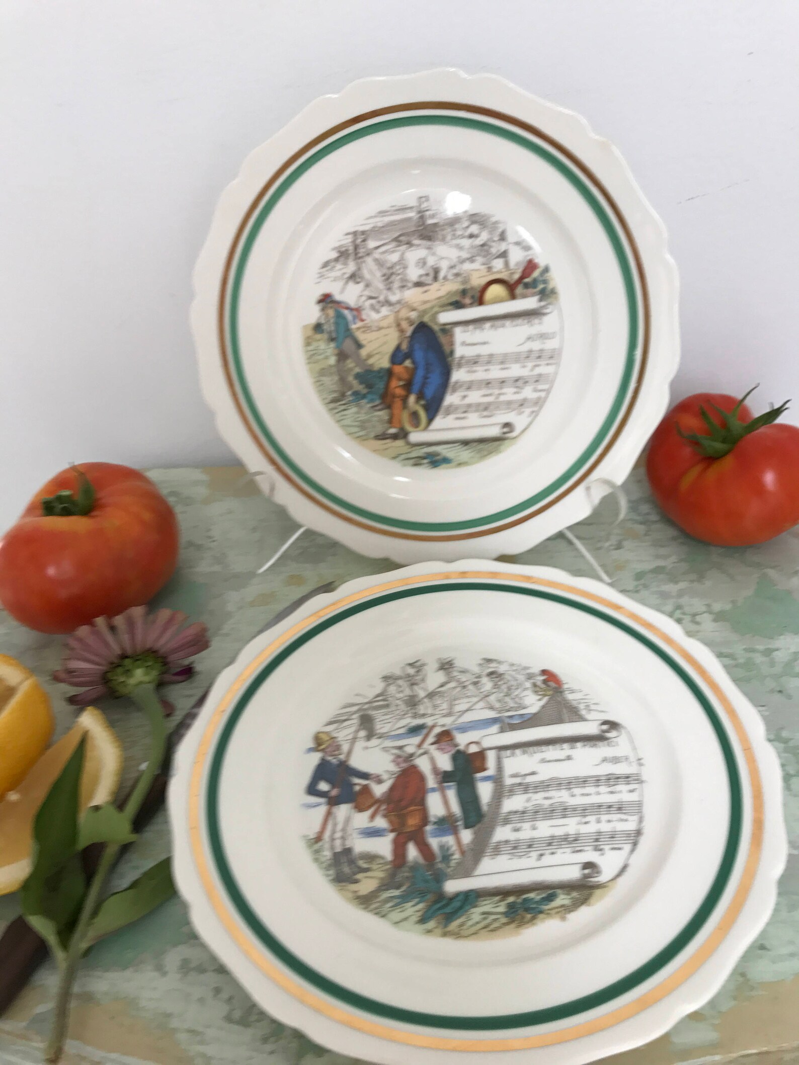 2 French Opera Collectors Plate Signed PV - Etsy