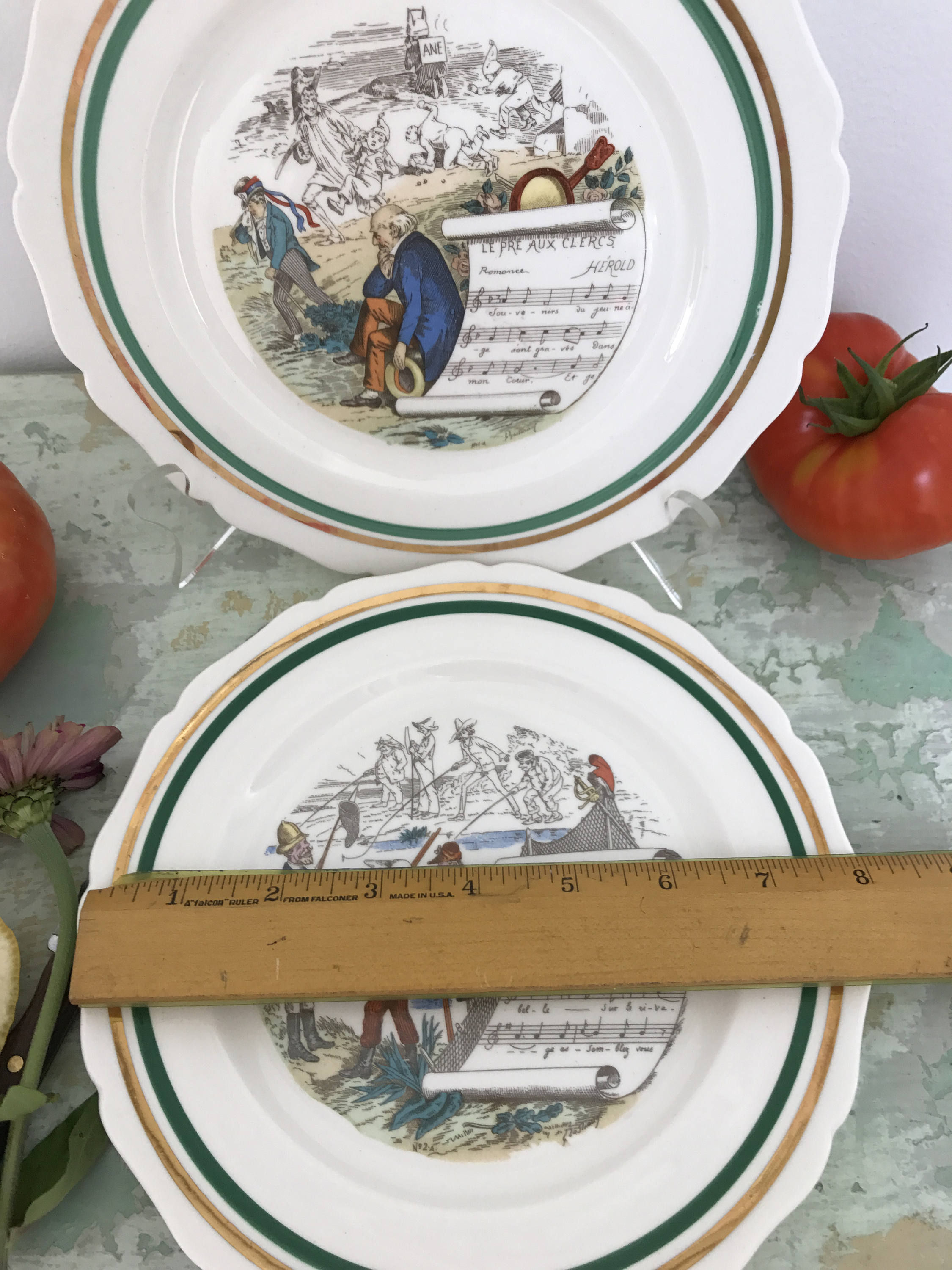 2 French Opera Collectors Plate Signed PV - Etsy