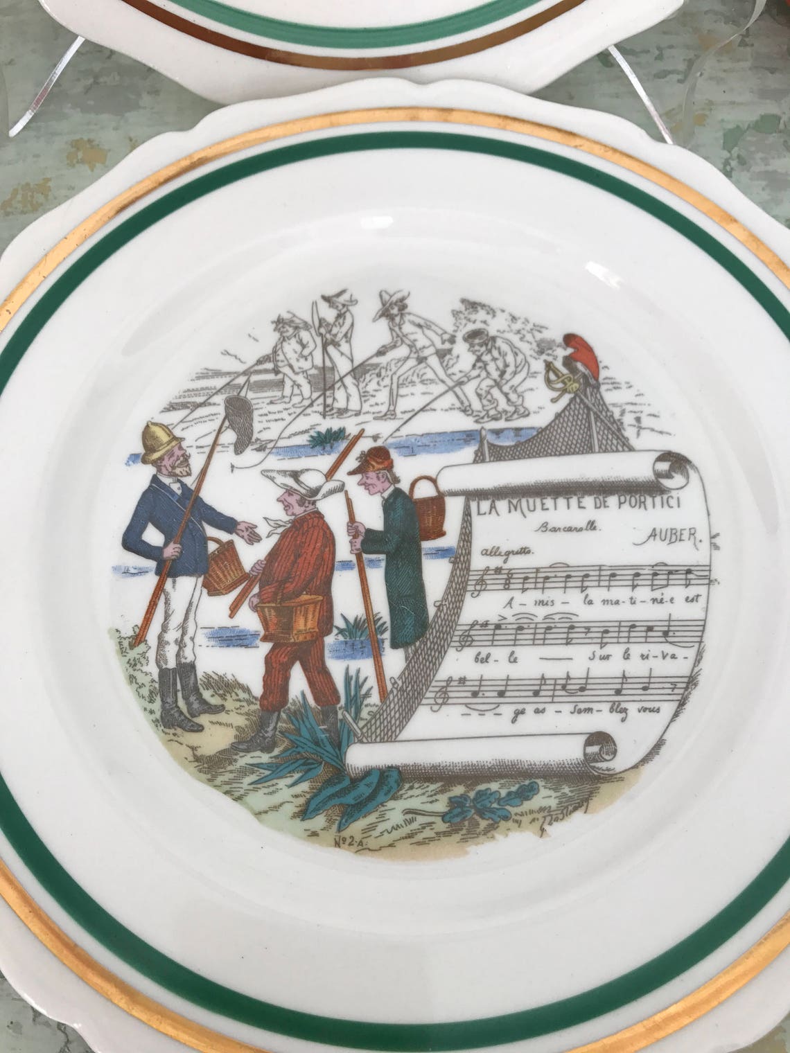 2 French Opera Collectors Plate Signed PV - Etsy