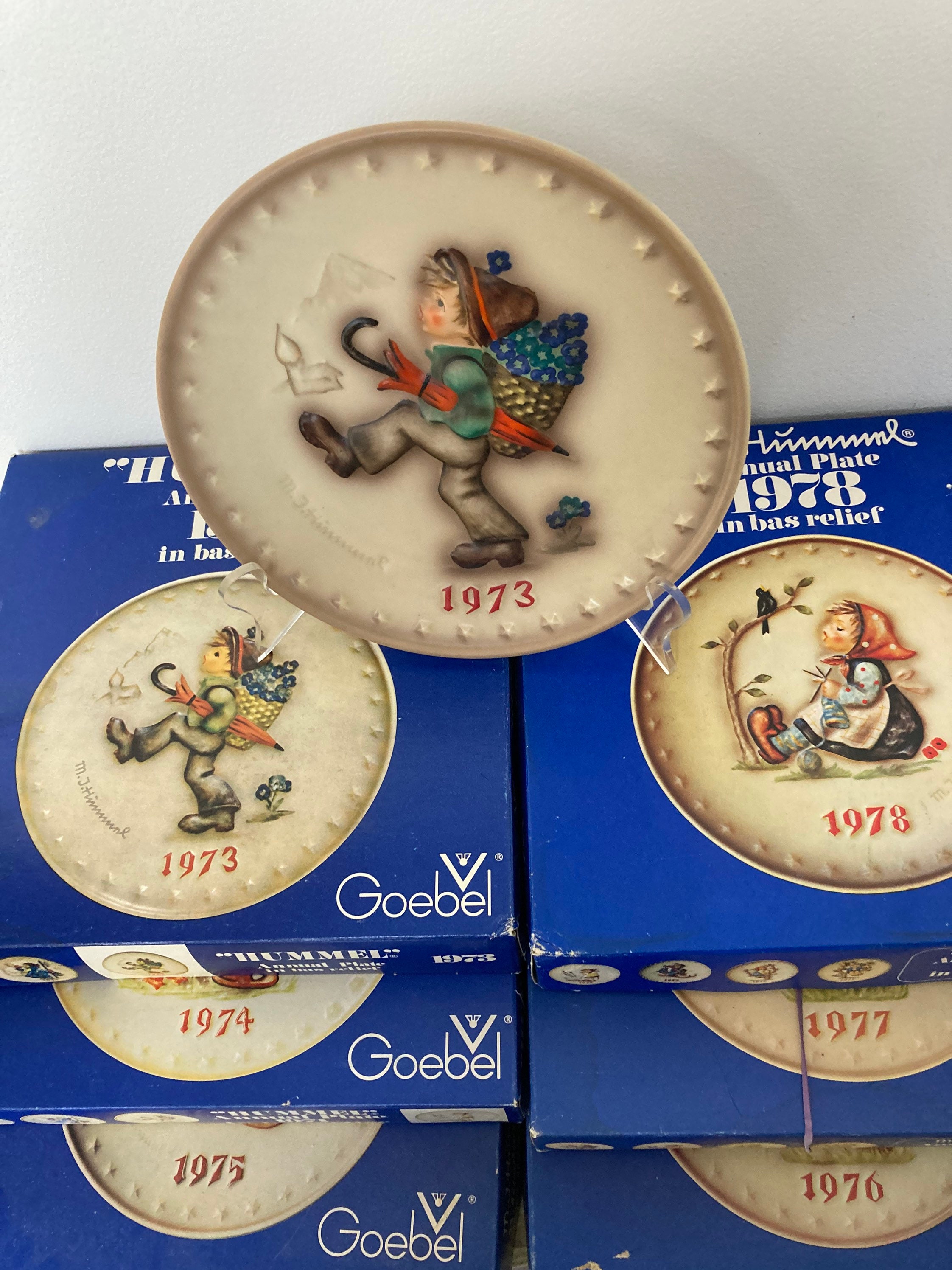 Vintage Hummel Annual Plate 1973-1978 Collectable , With Original Boxes ...